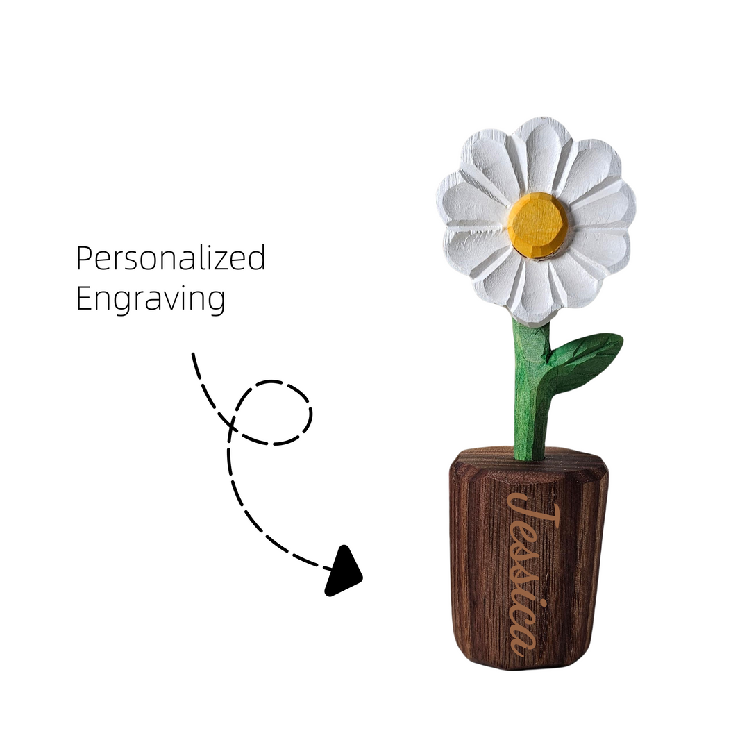 Hand-Carved Wooden Flowers - Carving Flowers Collection – Wooden Islands