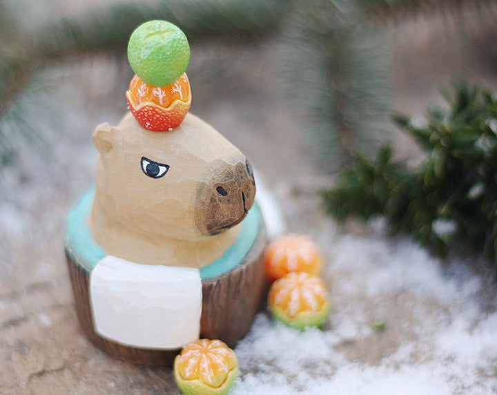 Hand-Carved Wooden Painted Animal Figurine | Wooden Islands