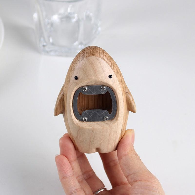 Shark shaped Creative Bottle Opener Wooden Handmade – Wooden Islands
