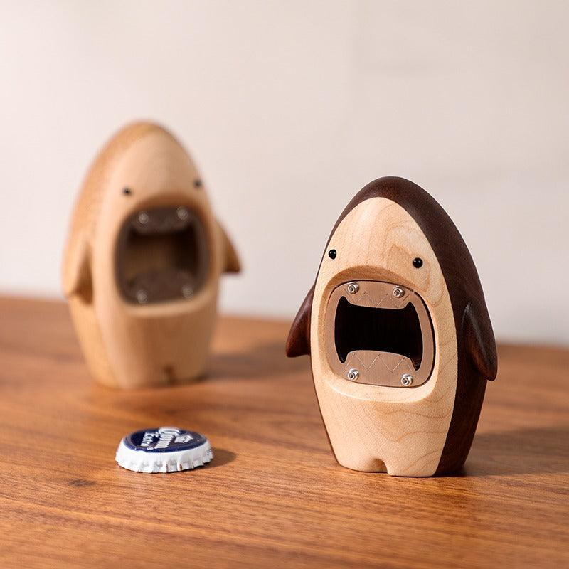 Shark shaped Creative Bottle Opener Wooden Handmade – Wooden Islands
