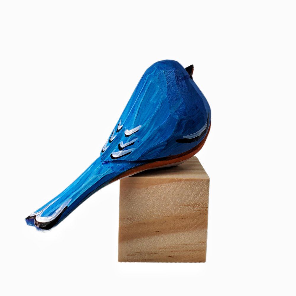 Eastern Bluebird Figurine - North American Songbird Decor – Wooden Islands