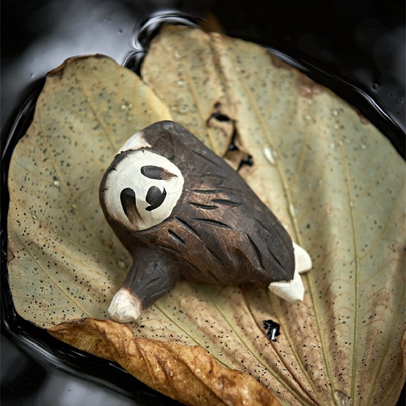 Sloths Sculpted Hand-Painted Wood Figure - Unique Animal Art – Wooden ...