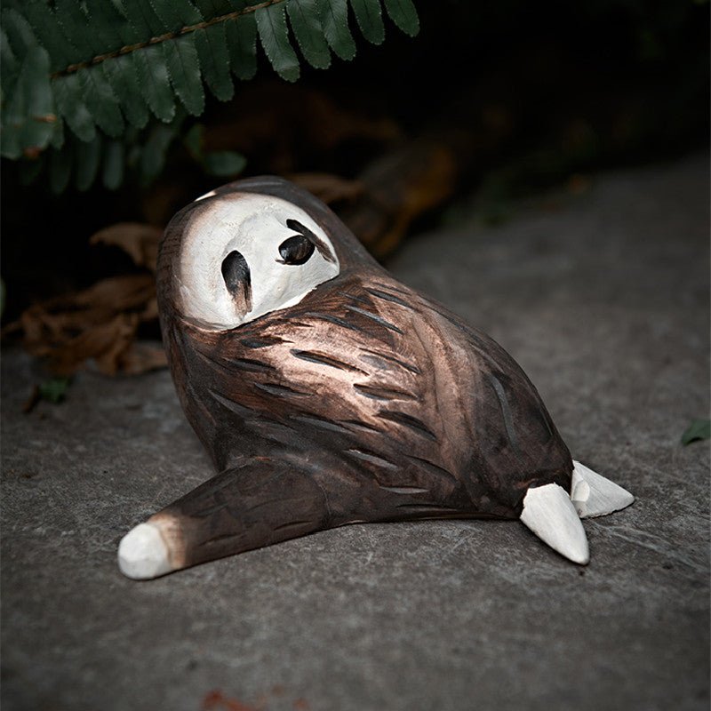 Sloths Sculpted Hand-Painted Wood Figure - Unique Animal Art – Wooden ...