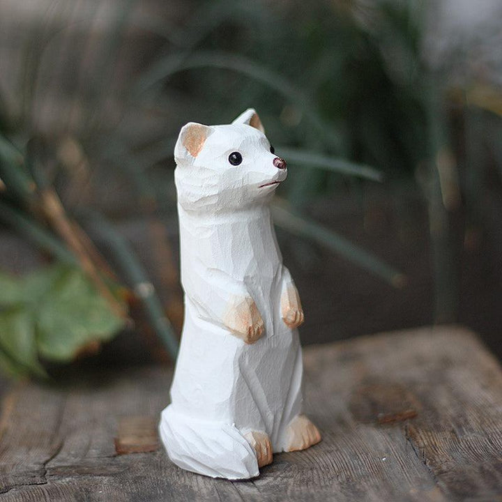 Hand-Carved Wooden Painted Animal Figurine | Wooden Islands