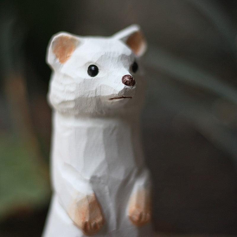 Hand-Carved Wooden Painted Animal Figurine | Wooden Islands