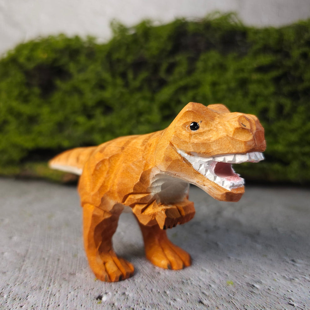 Hand-Painted Tyrannosaurus Rex Figurine Collectible – Wooden Islands